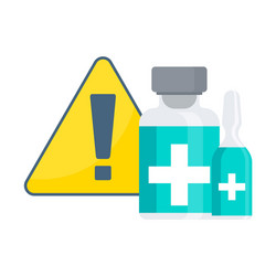 Contraindications for vaccination quality control Vector Image