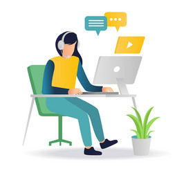 Girl Headset Vector Images (over 4,800)