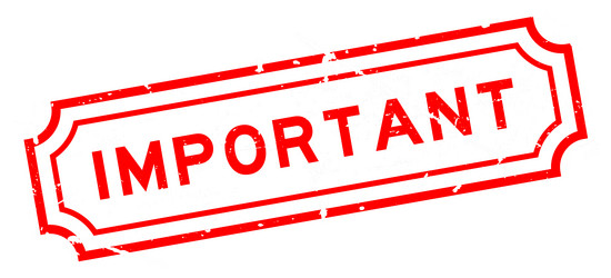 Grunge red important word oval rubber seal stamp Vector Image