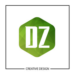 Initial letter dz logo template design Royalty Free Vector