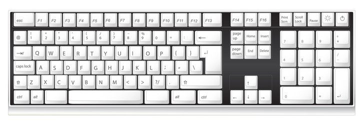 Computer Keyboard Keys Vector Images (over 14,000)