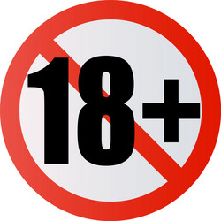 Under 18 years old prohibitory stop sign Vector Image