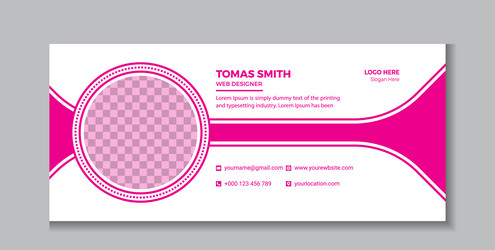 Modern and minimal email signatures template Vector Image