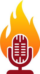 Music fire logo icon design Royalty Free Vector Image