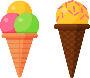 Ice-cream cones Royalty Free Vector Image - VectorStock