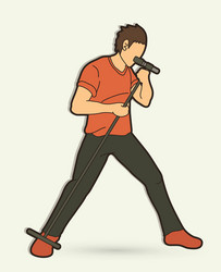 Cartoon jazz singer Royalty Free Vector Image - VectorStock