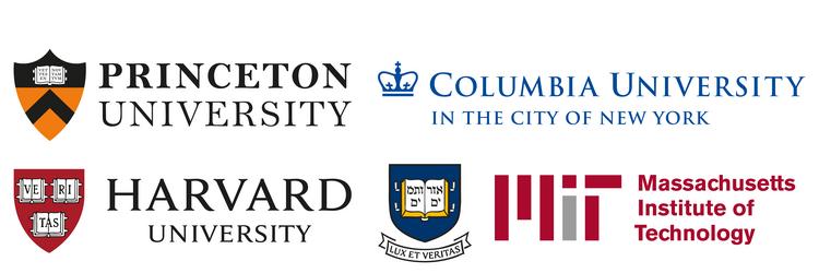 Famous american universities logos Royalty Free Vector Image