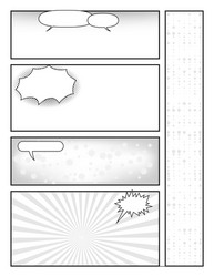 Manga style page layout storyboard Royalty Free Vector Image