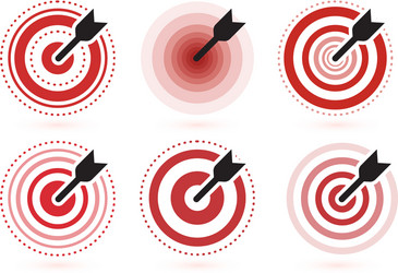 Target icon set Royalty Free Vector Image - VectorStock