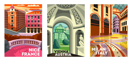 Travel destination poster Royalty Free Vector Image