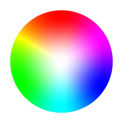 Color theory template with circle Royalty Free Vector Image