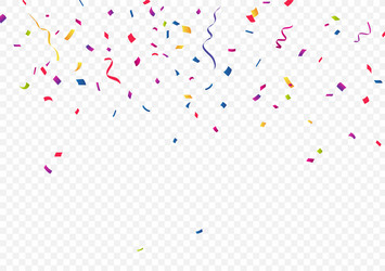 Colorful confetti isolated on transparent Vector Image