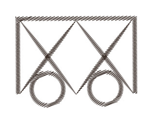 Sketch outline silhouette rectangle line Vector Image