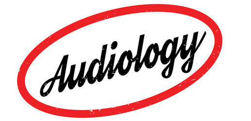 Audiology rubber stamp Royalty Free Vector Image