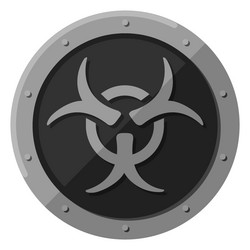 Biohazard metal symbol color Royalty Free Vector Image