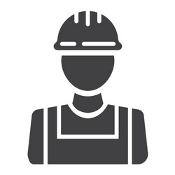 Builder line icon build and repair construction Vector Image