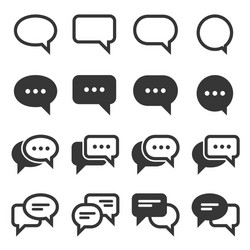 Speech bubbles icons set Royalty Free Vector Image