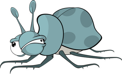 Funny bug cartoon character Royalty Free Vector Image