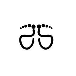 Letter s foot shape symbol logo Royalty Free Vector Image