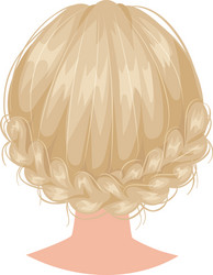 Female woman head hairstyle front side portrait Vector Image