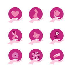 Breast cancer treatment icon infographics Vector Image