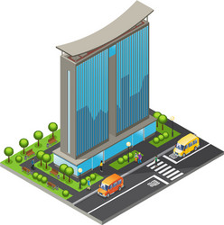 Modern business office space flat interior Vector Image