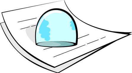 Paperweight and paper stack Royalty Free Vector Image