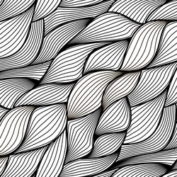 Seamless wave hair line pattern Royalty Free Vector Image