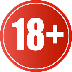 Under 18 years old prohibitory stop sign Vector Image