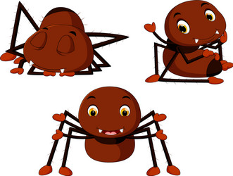Collection of spider cartoon Royalty Free Vector Image