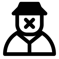 Mysterious individual wearing a hat Royalty Free Vector