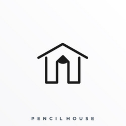 Flat style pencil icon or logo design element Vector Image