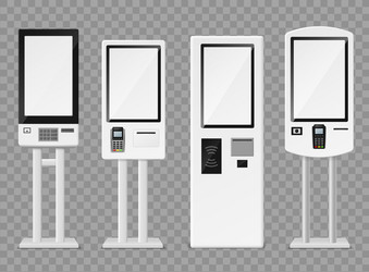 Touch screen kiosk Royalty Free Vector Image - VectorStock