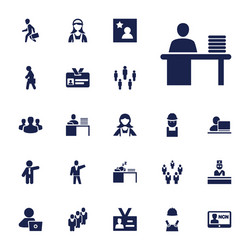 Employee icons Royalty Free Vector Image - VectorStock