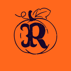 Gothic r letter logo medieval dropcap devil Vector Image