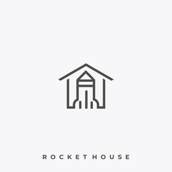 One single line drawing of rocket ship launch Vector Image