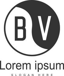 Bv letter logo design creative modern letters Vector Image