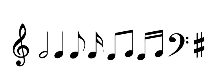 Musical elements set Royalty Free Vector Image