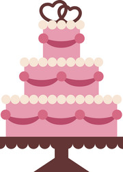 Cartoon wedding cake Royalty Free Vector Image