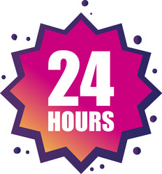 24 hours sale in explosion bubble design Vector Image