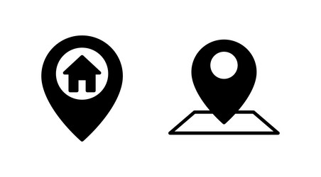 Address icon location icon address symbol pin Vector Image