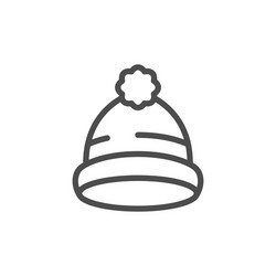 Winter hat outline drawings Royalty Free Vector Image