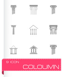 Coloumn icons set Royalty Free Vector Image - VectorStock