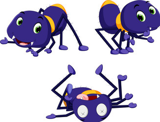 Collection of spider cartoon Royalty Free Vector Image