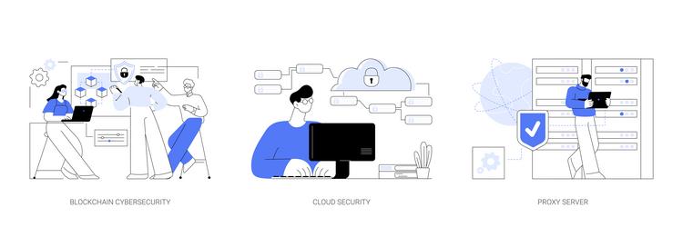 Proxy server isolated cartoon Royalty Free Vector Image