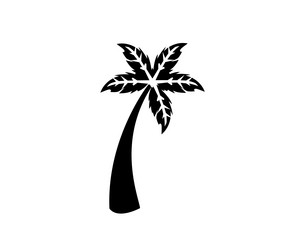 Simple coconut tree design Royalty Free Vector Image