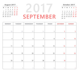 Monthly planner template Royalty Free Vector Image