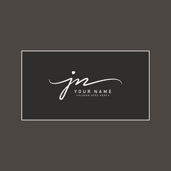 Jn initial logo in signature style Royalty Free Vector Image