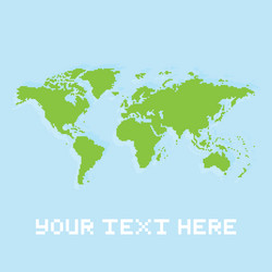 Save the earth paper art typography poster Vector Image