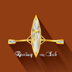 Logo for rowing club Royalty Free Vector Image